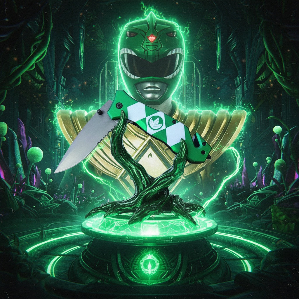 MMPR Green Ranger Pocket Knife – Anime Armory