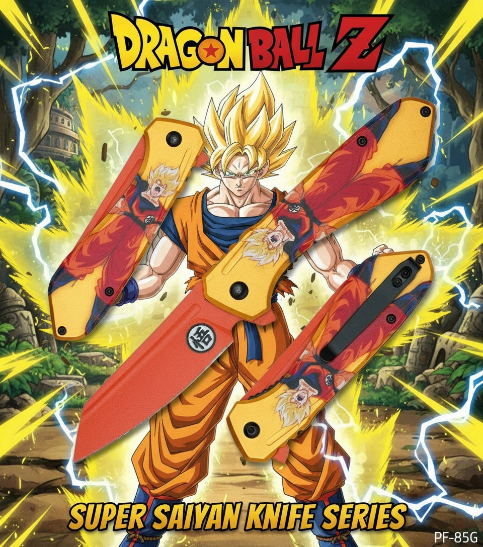 Dragon Ball Knife- Super Saiyan Goku SPRING ASSISSITED KNIFE – Anime Armory