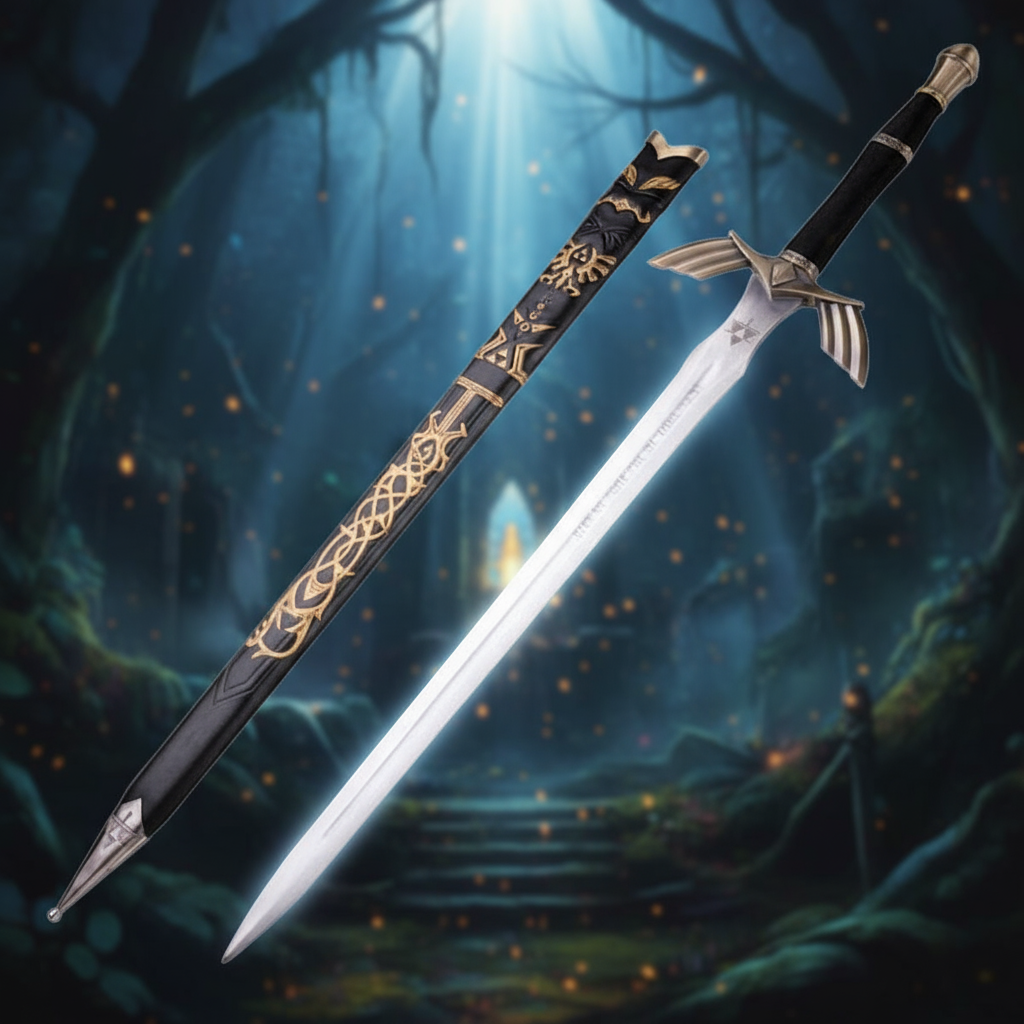Zelda Mastersword Steel with Black Sheath – Anime Armory