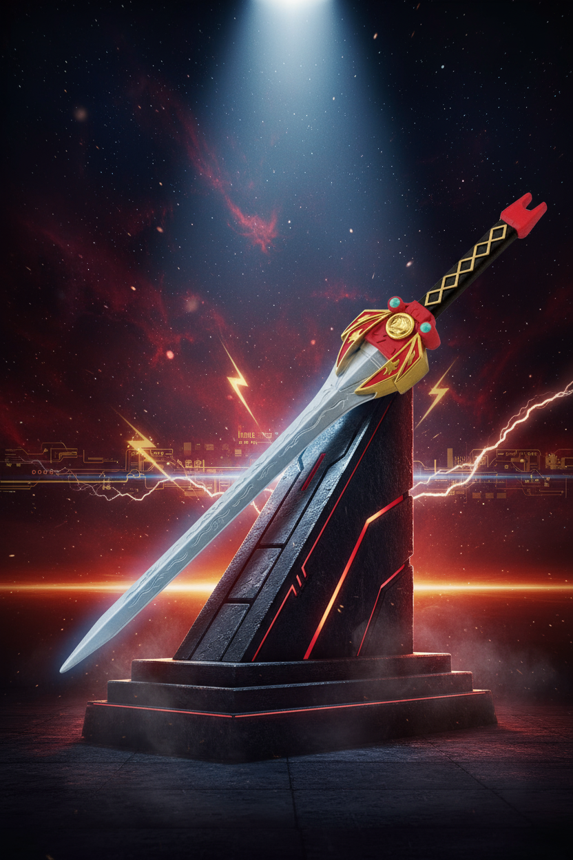 Mighty Morphin Power Rangers - FOAM Red Power Ranger Power Sword ...