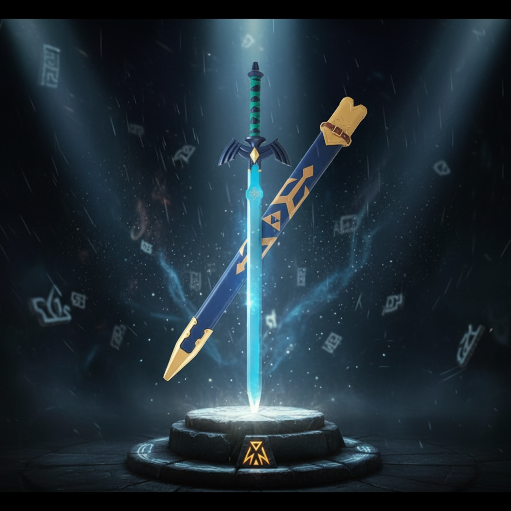 Deluxe Blue Steel Zelda Blue Master Sword – Anime Armory