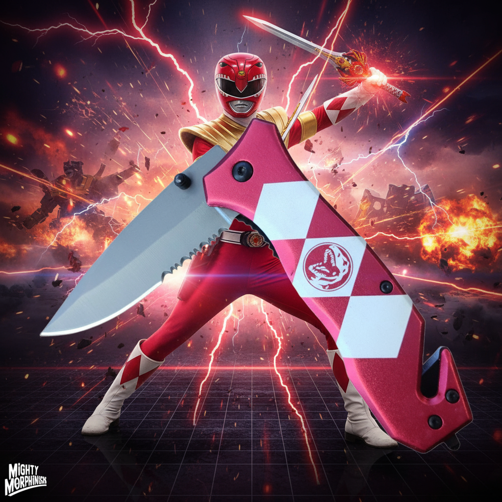 MMPR Red Ranger Pocket Knife – Anime Armory